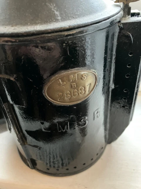LMS OIL RAILWAY lamp three colours - Great Condition. Has brass makers ...