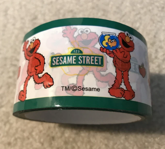 SESAME STREET ELMO Print Craft Packing Tape Sticker 2" Wide Green ...