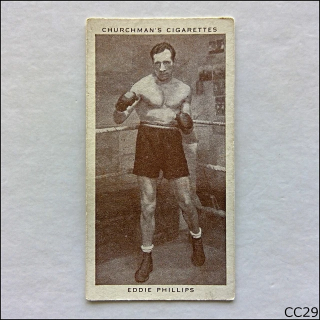 CHURCHMAN BOXING PERSONALITIES #33 Eddie Phillips 1938 Cigarette Card ...