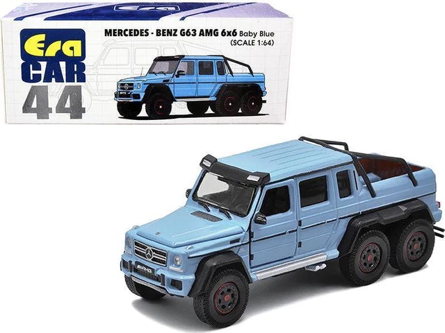 MERCEDES BENZ G63 AMG 6x6 Pickup Truck Baby Blue 1:64 Diecast Model Car ...