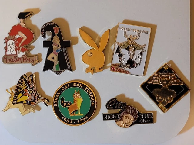 PINS PIN UPS/PINS Night Girls/Cabaret/Night Club/Pin Ups Sexy/8 Pins ...