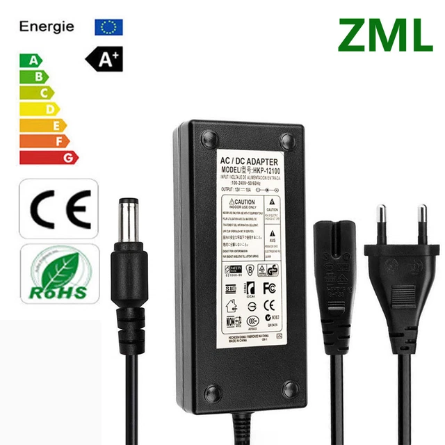 LED POWER SUPPLY Adapter AC 100V-240V To DC 12V 1A-10A For LED Strip EU ...