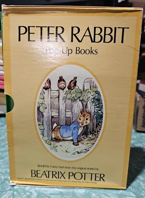 VINTAGE PETER RABBIT Pop Up Books Box Set 4 Lot 1989 Beatrix Potter ...