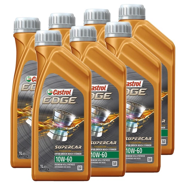 7X 1L CASTROL Edge Fluido Titanio Superdeportivo 10W-60 Aceite Para Vw ...