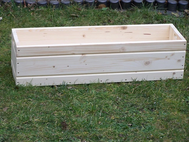 BLUMENKASTEN HOLZ KRÄUTERKASTEN Balkonkasten Pflanzkübel Pflanzkasten 60x22x20 EUR 40,00 ...