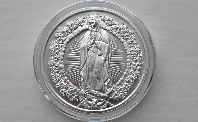 OUR LADY OF GUADALUPE (Virgin Mary) 1oz silver in capsule - Intaglio ...