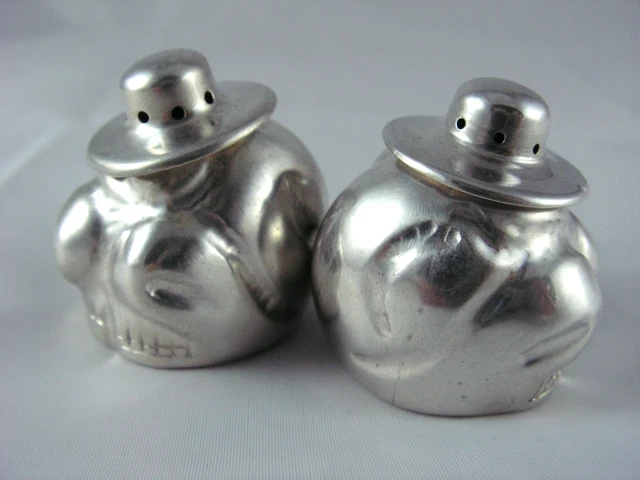 PAIRE DE SALERON Saliere & Poivriere Forme De Personnages En Argent ... PAIRE DE SALERON Saliere & Poivriere Forme De Personnages En Argent ...
