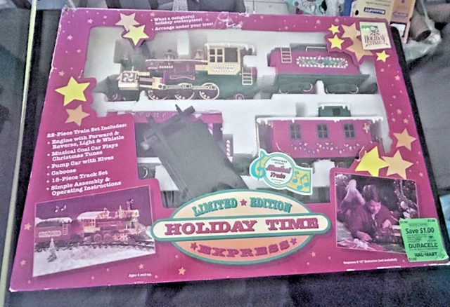 HOLIDAY TIME EXPRESS Limited Edition Christmas Train Set 32pc Light ...