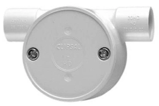 CLIPSAL TANGENTIAL JUNCTION BOX 2-Way, Offset, Grey *Aust Brand- 20mm ...