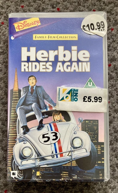 VINTAGE WALT DISNEY VHS - Herbie Rides Again - Helen Hayes, Ken Berry ...