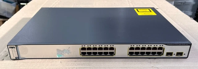 CISCO CATALYST SWITCH 3750 24-Port POE 10/100 2xSFP WS-C3750-24PS-S V06 $64.99 - PicClick AU