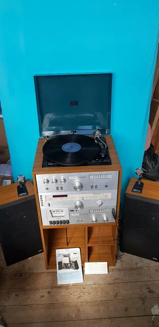 VINTAGE STEREO AMSTRAD TS-41 Audio Tower System Record Player Radio ...