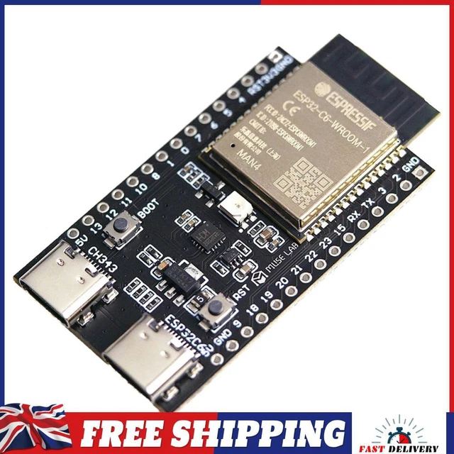 ESP32-C6 CORE BOARD WiFi Bluetooth-Compatible ESP32-C6-WROOM-1 RISC-V 512KB SRAM £8.87 - PicClick UK