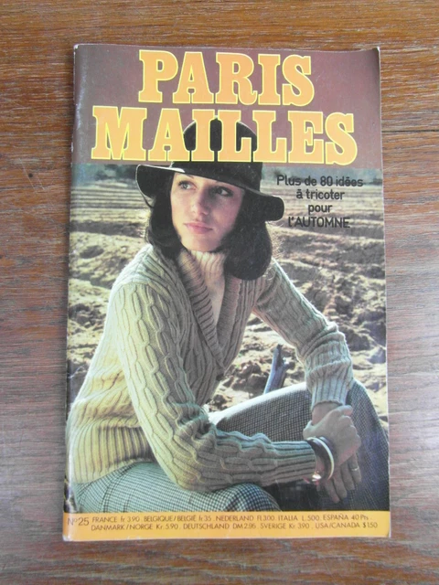MAGAZINE PHILDAR PARIS MAILLES No 25 Vintage circa.1973 TRICOTS ...