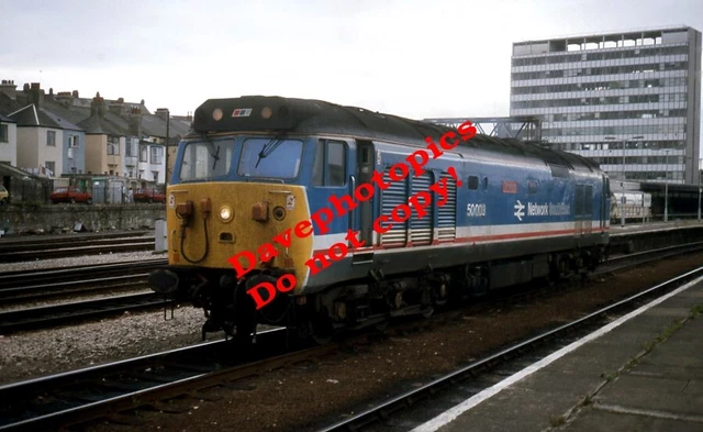 ORIGINAL 35MM Slide Railway Diesel /Steam- 50003 'Temeraire' @ Plymouth ...