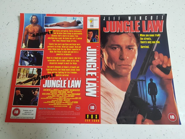 JUNGLE LAW - Sample VHS Video Sleeve - Large Box Jeff Wincott £2.99 ...