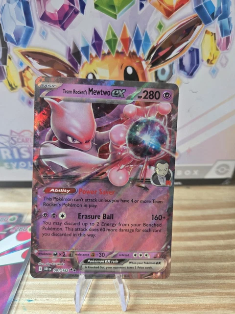 TEAM ROCKETS MEWTWO ex 081/182 Half Art Destined Rivals £6.49 - PicClick UK