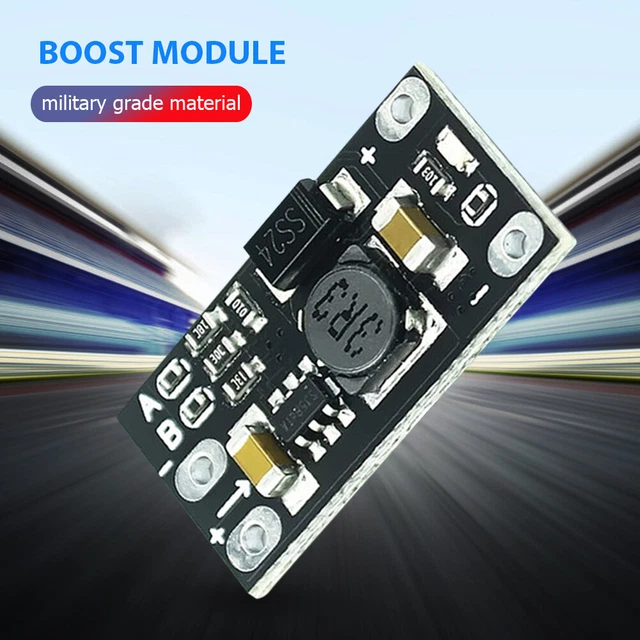 LED INDICATOR 3.7V to 12V Mini DC-DC Step Up Board Lithium Battery ...