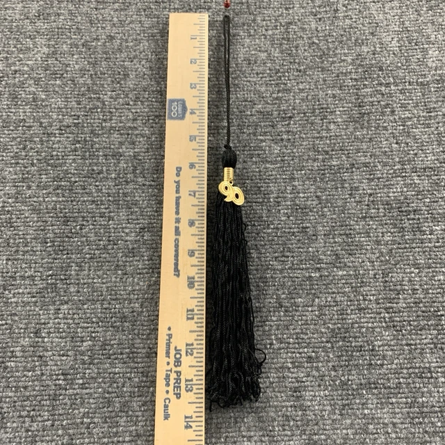 BLACK CLASS OF 1990 Gold Tone Charm Graduation Cap Tassel 90 College ...