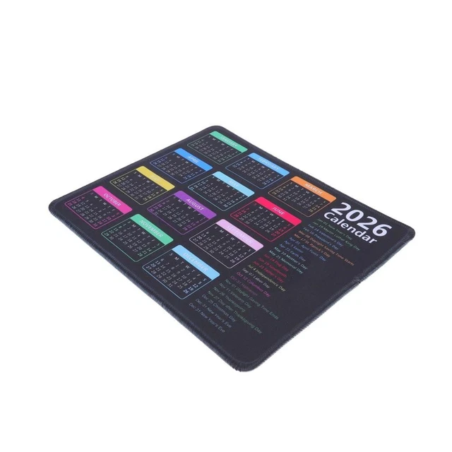 MOUSE PAD CALENDAR: 2026 Calendar Mousepad - 2026 Desktop Mat For ...