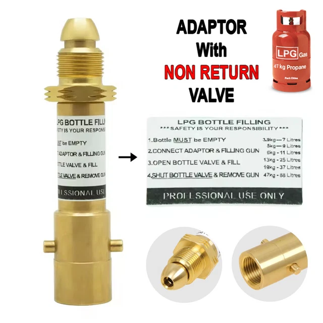 UK GAS BOTTLE LPG ReFilling Point Filler to propane gas cylinder SWIVEL ...