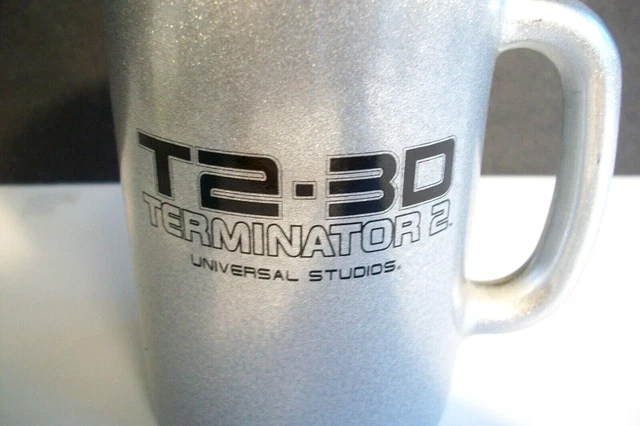 TERMINATOR 2 T2-3D Ride Universal Studios Coffee Mug Cup Silver ...