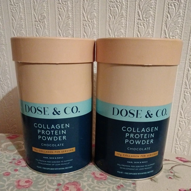 DOSE & CO Collagen Protein Powder chocolate Flavour 420g- 2 tubs £26.69 ...