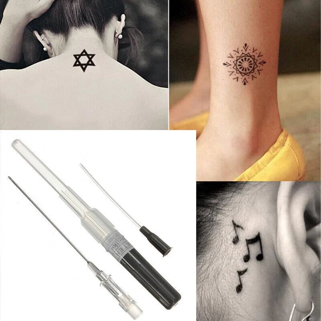 .1/2/5/10PC BODY PIERCING Cannula Steel Sterilized Needles B3N2 14G/16G ...