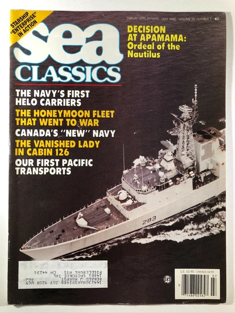 SEA CLASSICS MAGAZINE July 1992 Apamama Nautilus Submarine WWII ...