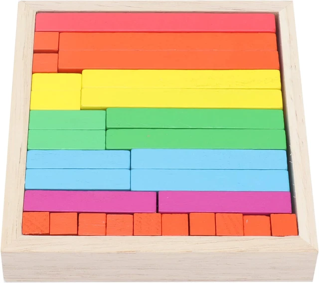 WOODEN CUISENAIRE RODS Individual Kit, Create Interesting Shapes ...