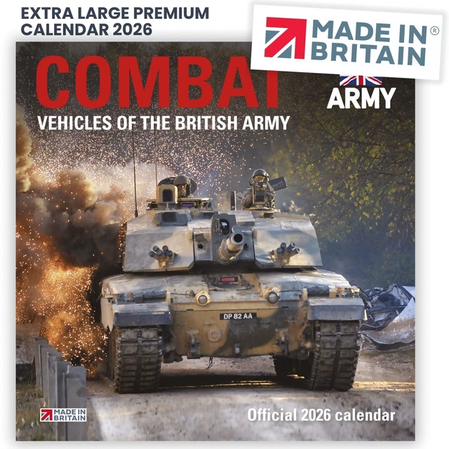 2026 CALENDAR TANKS & Combat Vehicles of British Army OFFICIAL MADE IN ...