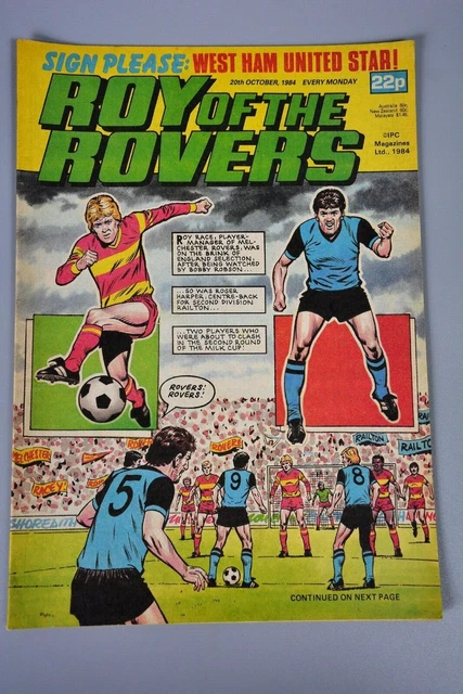 VINTAGE FOOTBALL MAGAZINE Comic: Roy of the Rovers 20th October 1984 $6 ...