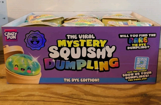 CASE OF 12 The Viral Mystery Squishy Dumpling Tie Dye Edition Crazy Fun ...