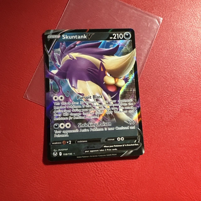 SKUNTANK V - 108/195 - Pokemon Silver Tempest Sword & Shield Ultra Rare ...