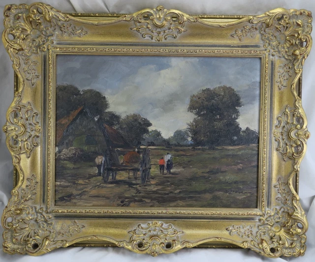 MOHR KARL 1922-2013 Gemälde Landschaft Personen mit Pferdefuhrwerk £291.55 - PicClick UK