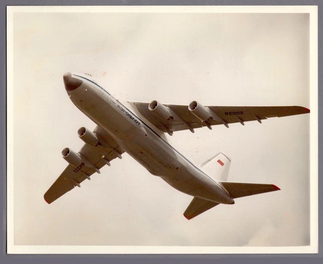 AEROFLOT ANTONOV AN-124 Cccp-82002 Large Original Vintage Photo Crashed ...