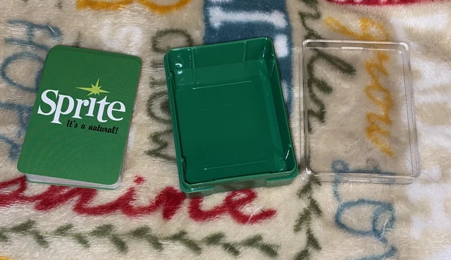 NEW UNSEALED MINI Deck Of Playing Cards With Hard Case Sprite VTG Look ...