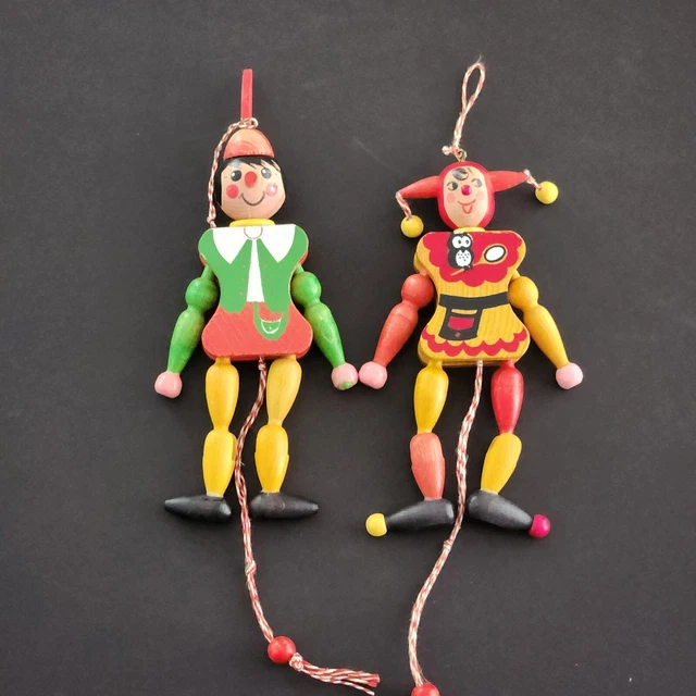VINTAGE M. GSCHNITZER Wooden Doll Pull String Puppet PINOCCHIO AND ...