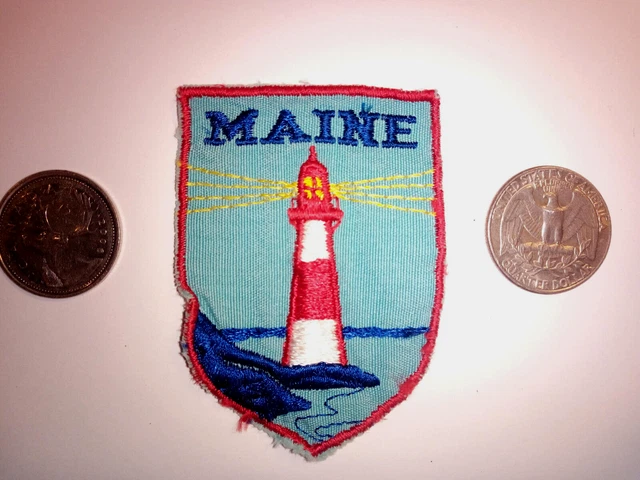 VINTAGE MAINE LIGHTHOUSE Patch Badge Crest $10.50 - PicClick CA