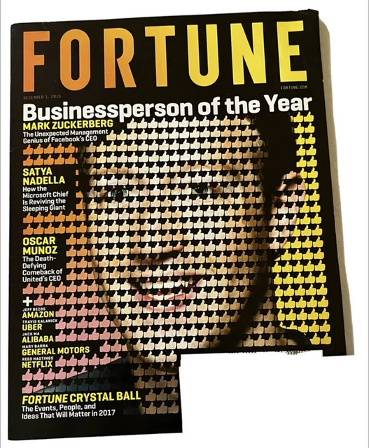 FORTUNE MAGAZINE LOT Bezos Zuckerberg Clinton Business Finance 2016 Ads ...