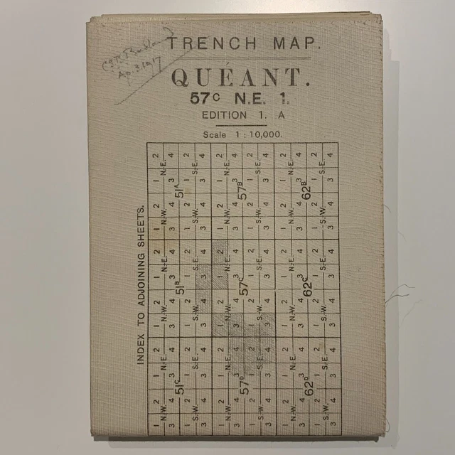 HINDENBURG LINE (DROCOURT-QUEANT Line) - WW1 Trench Map 1:10,000 57c NE ...