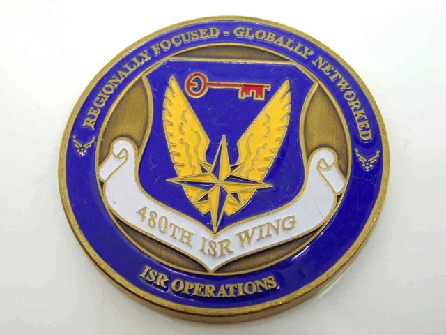 480TH ISR WING Isr Operations Challenge Coin £35.60 - PicClick UK