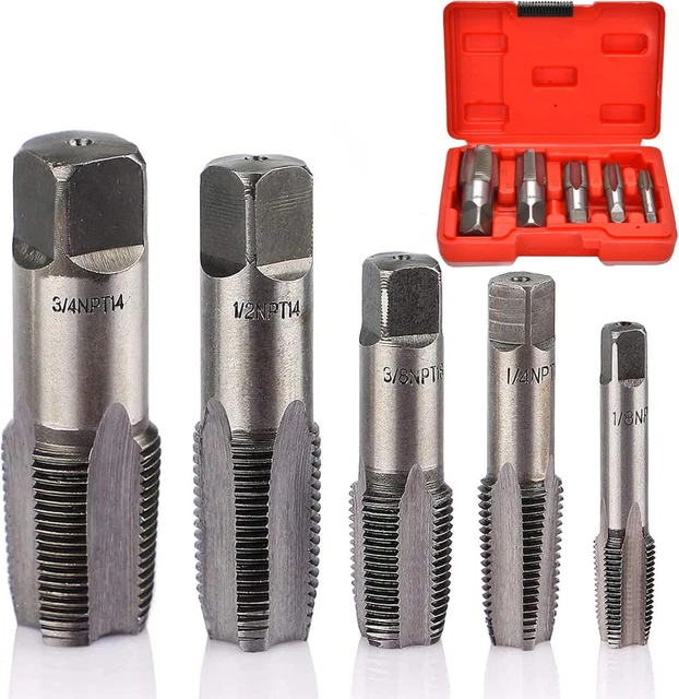 5 PIECE NPT Thread Forming Taps, Pipe Taps Set, High-speed 5 Piece, 5 ...