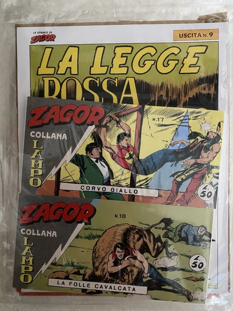 LE STRISCE DI ZAGOR N° 9 RISTAMPA ANASTATICA BONELLI CORRIERE GAZZETTA ...