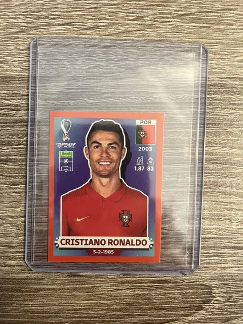 PANINI 2022 FIFA World Cup Cristiano Ronaldo Portugal Sticker Red ...