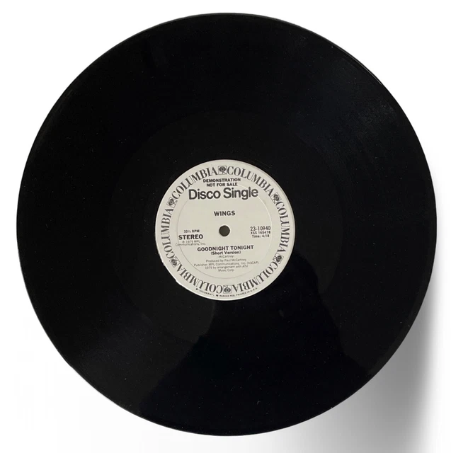 RARE MINT PROMO Vinyl: Wings-Goodnight Tonight-12" DJ Single-Paul ...