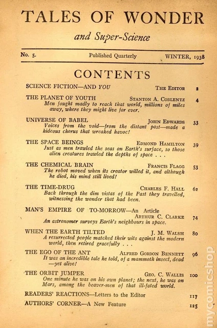 TALES OF WONDER Pulp Dec 1938 #5 VG £162.00 - PicClick UK