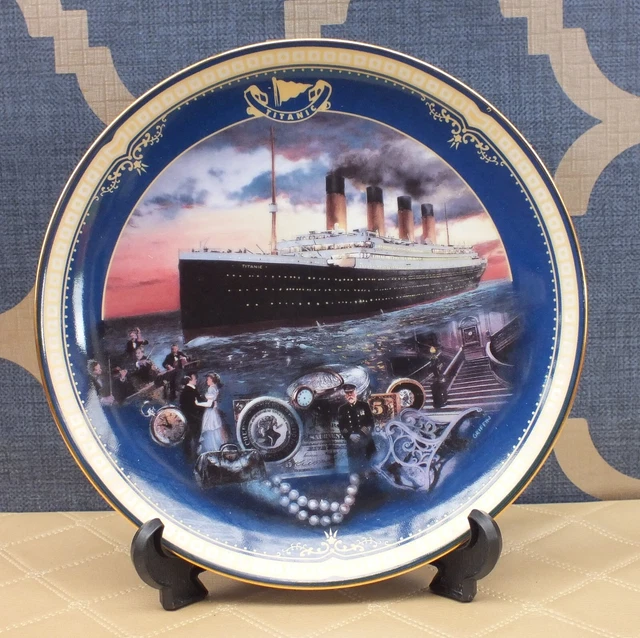 TITANIC PLATE QUEEN of the Ocean Maiden Voyage James Griffin Bradford ...