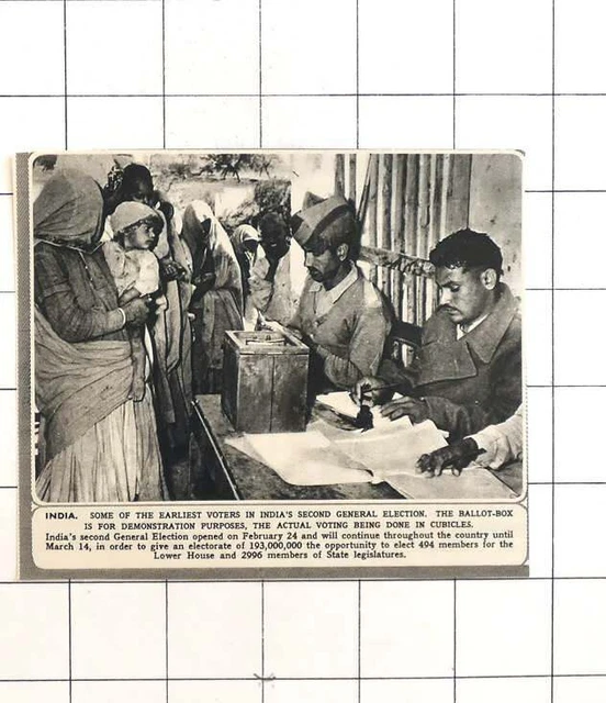 1957 INDIA'S 2ND General Election Ballot Box For Demonstration Purposes ...