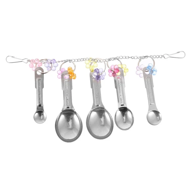 PARROT BITING TOY Bird Metal Spoon Chain Set Pet Supplies for Bird Cage ...